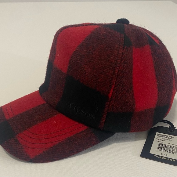 Filson | Accessories | Filson Mackinaw Wool Forester Leather Strapback ...